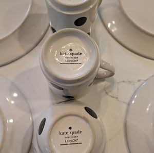 kate spade | Dining | Kate Spade New York Lenox Black Polka Dot 2 Sets ...